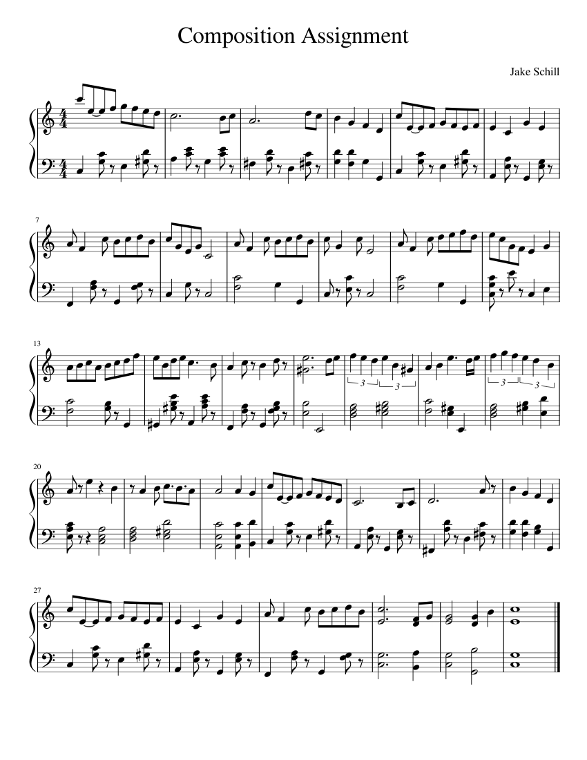Composition Assignment - piano tutorial