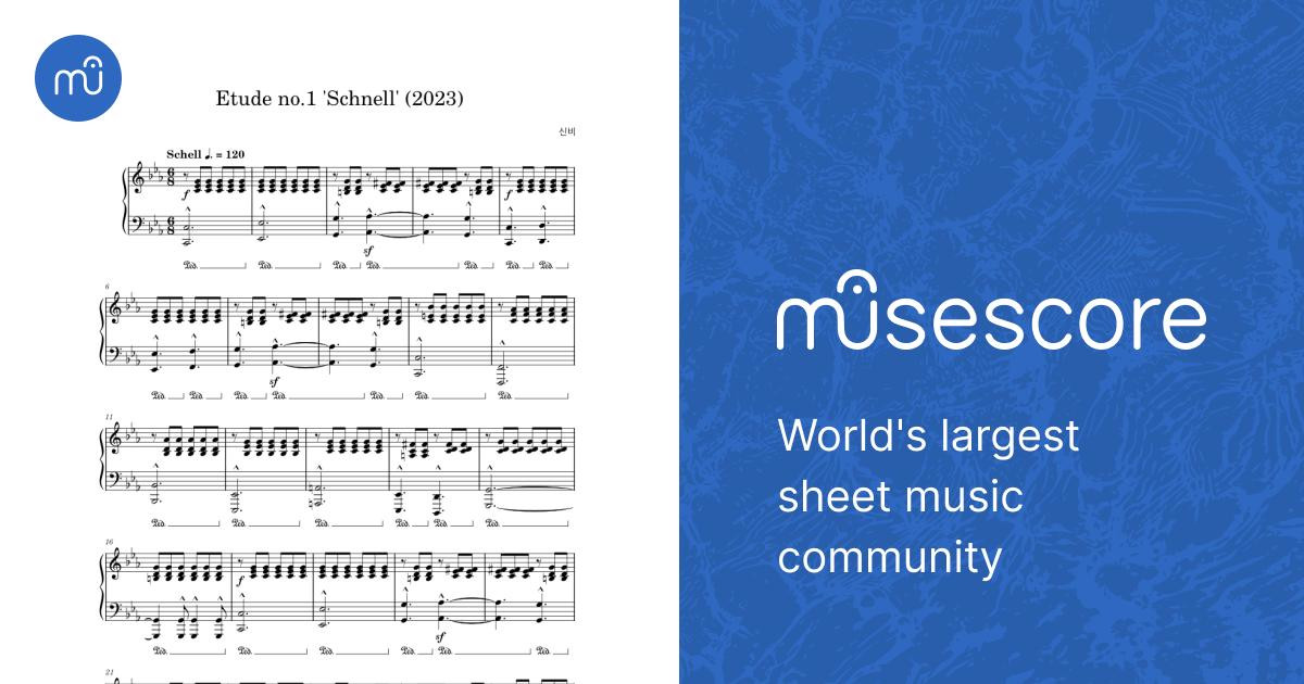 Etude no.1 'Schnell' Sheet music for Piano (Solo) Easy | Musescore.com