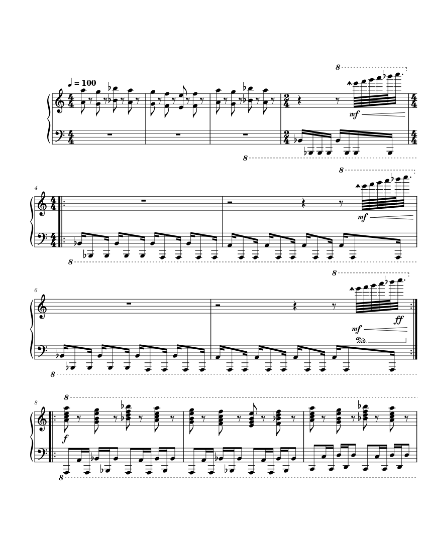 Dragon Ball Super (Ultra Instinct Theme) Sheet Music for Piano (Solo ...