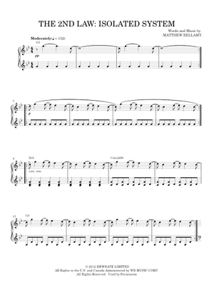 Play Official version of The 2nd law isolated system Sheet Music by ...