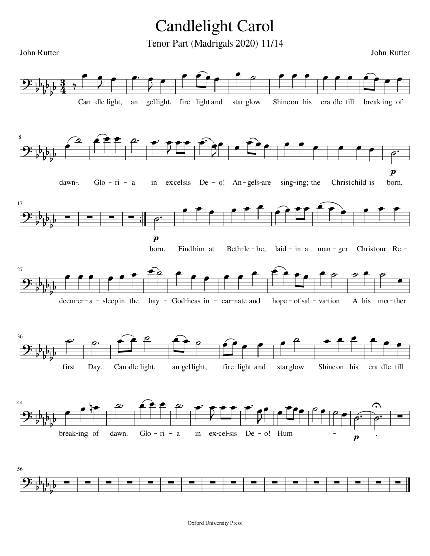 Candlelight_Carol Sheet Music for Piano (Solo) Easy | MuseScore.com