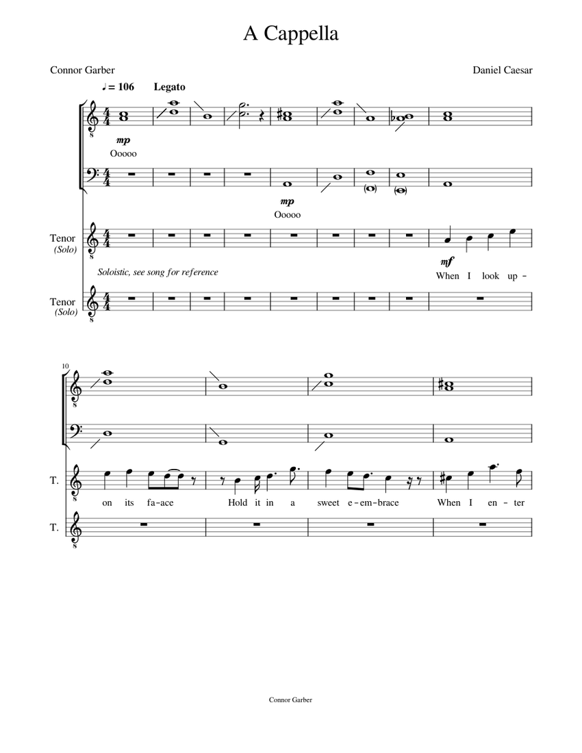 A_Cappella Sheet music for Tenor, Bass voice (Choral) | Musescore.com