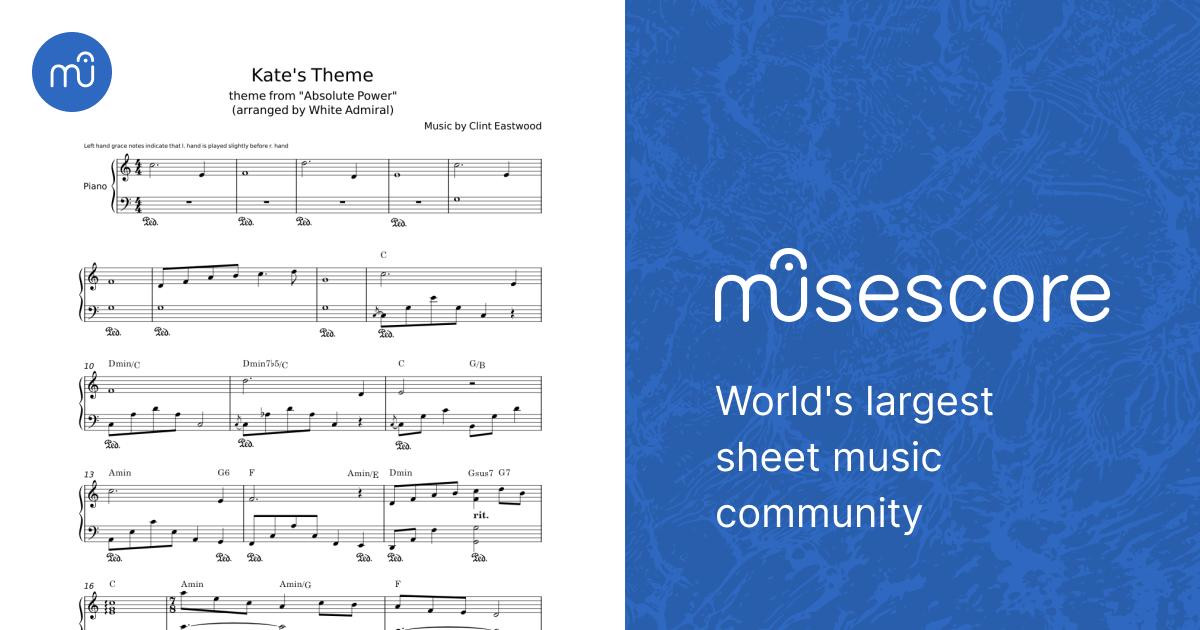 Kate's Theme - Clint Eastwood, Jamie Cullum Sheet Music with Chords for ...