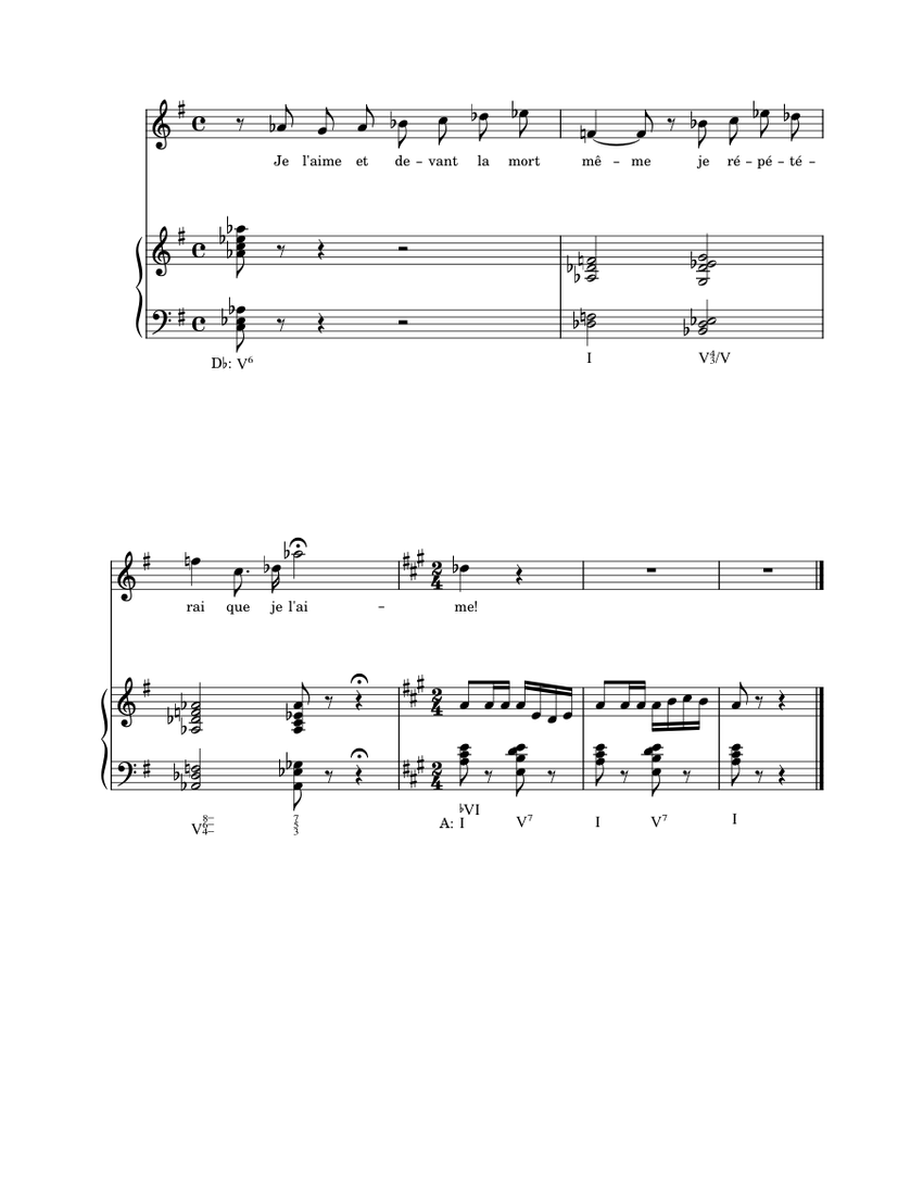 Bizet, Carmen, Final Duet Sheet music for Piano, Vocals (Piano-Voice ...