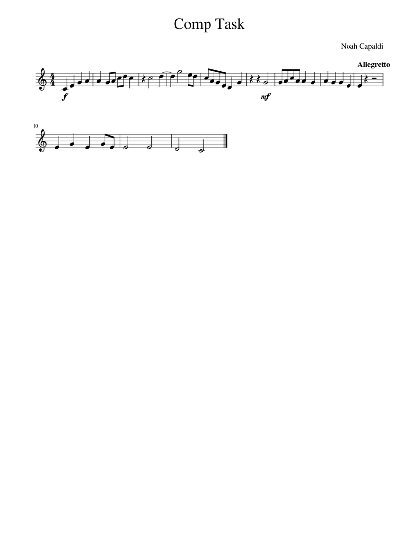 Comp Task Sheet music for Piano (Solo) Easy | Musescore.com