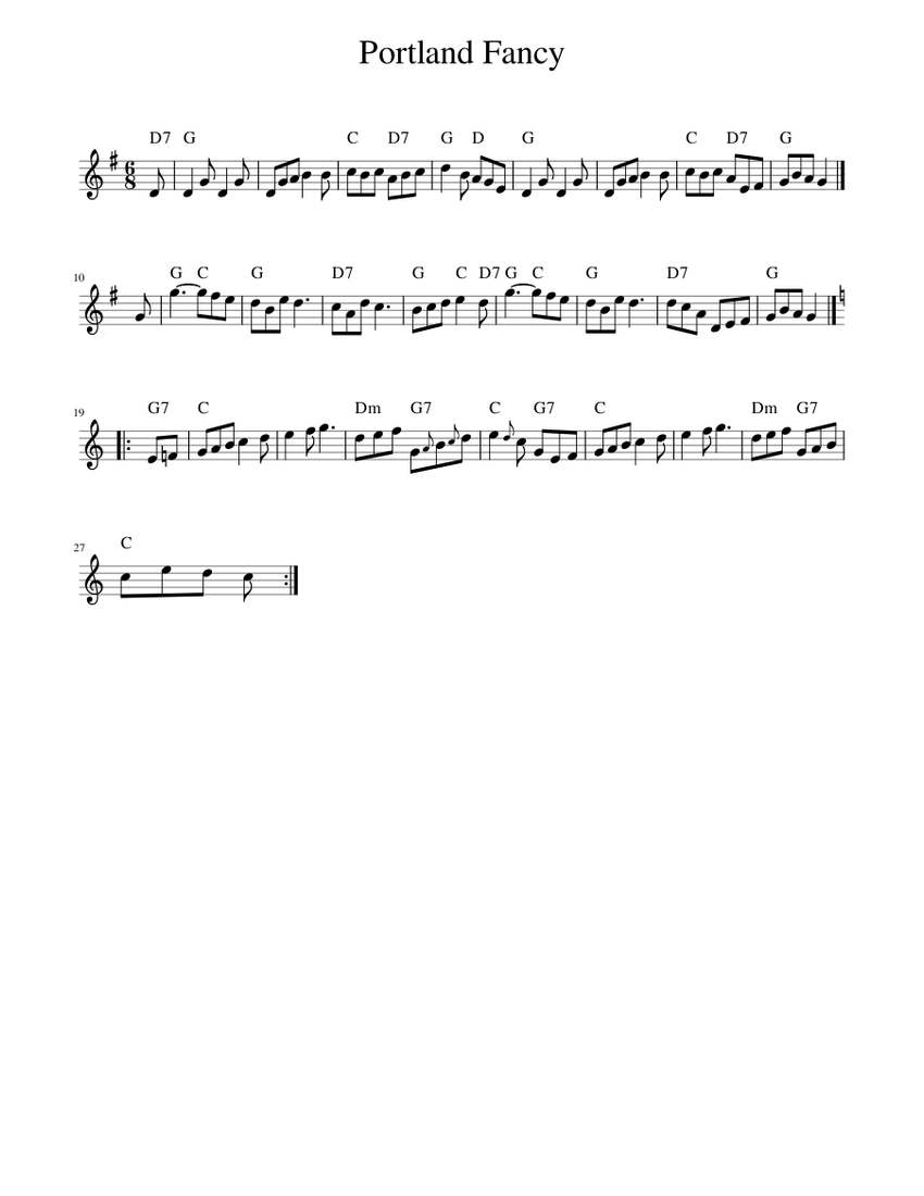 Portland Fancy Sheet music for Piano (Solo) | Musescore.com