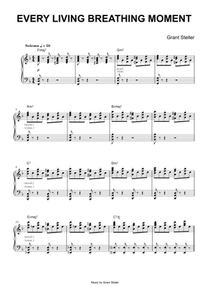 Every Living Breathing Moment – Grant Steller Sheet Music for Piano ...