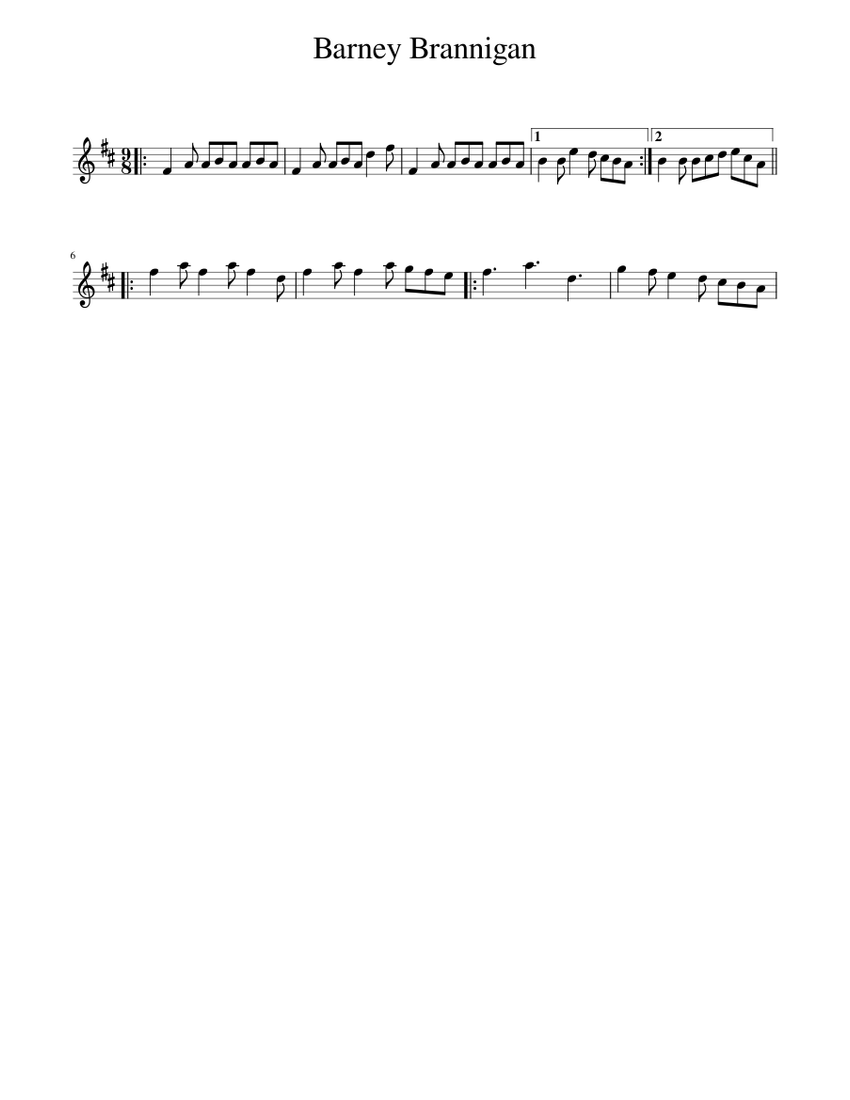 Barney Brannigan Sheet music for Piano (Solo) Easy | Musescore.com