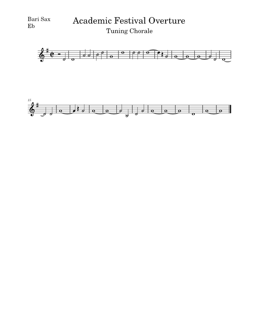 Academic Festival Overture, Op.80 – Johannes Brahms Bari AFO Sheet ...