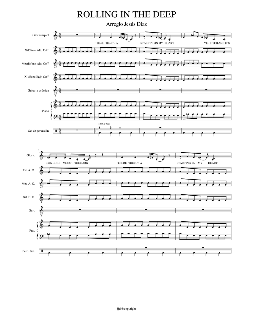 Rolling in the deep – Adele ROLLING IN THE DEEP - piano tutorial