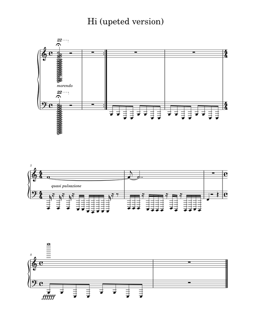 Hi (upeted version) – Hi Sheet music for Piano (Solo) Easy | Musescore.com
