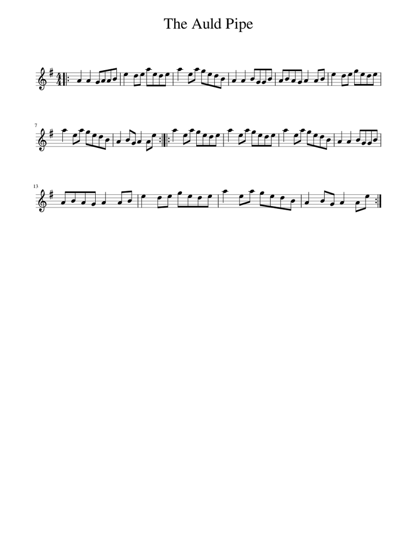 The Auld Pipe Sheet music for Piano (Solo) | Musescore.com