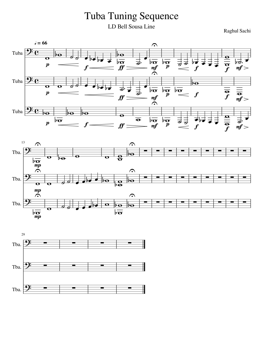 Tuba_Tuning_Sequence Sheet music for Tuba (Mixed Trio) | Musescore.com