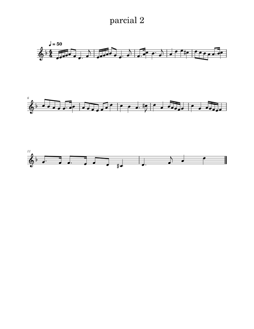 parcial 2 Sheet Music for Piano (Solo) easy | MuseScore.com