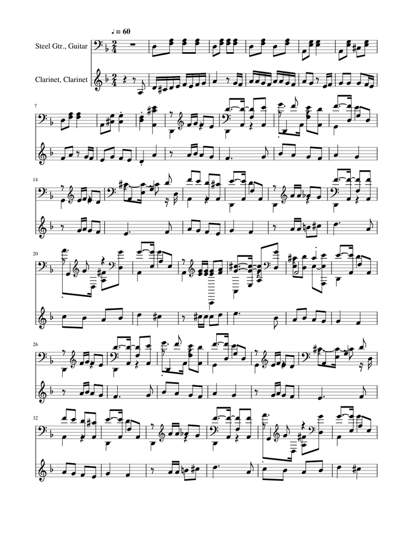 Isla Del Encanto Sheet Music for Bouzouki, Woodwinds (other) (Mixed ...