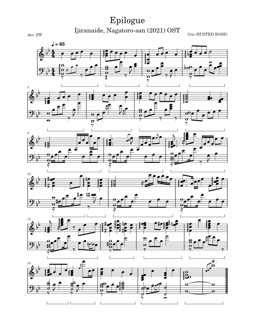 Epilogue – GIN (Busted Rose) – Ijiranaide, Nagatoro-san (2021) Sheet ...