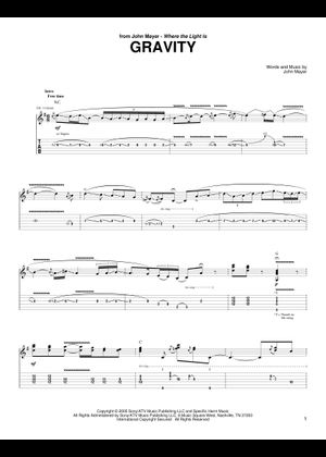 Gravity John Mayer Piano Sheet Music Pdf Sheet Music X