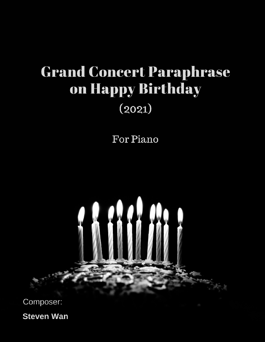 Grand Concert Paraphrase on Happy Birthday, Op.22 Sheet music for Piano ...