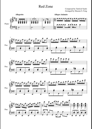 RED ZONE – Tatsh & NAOKI Sheet Music for Piano (Mixed Quintet ...