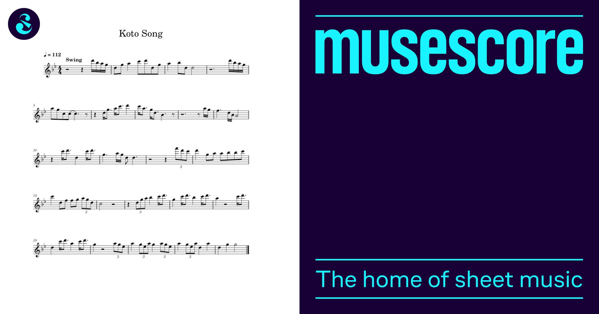 Koto Song Sheet music for Saxophone alto (Solo) | Musescore.com