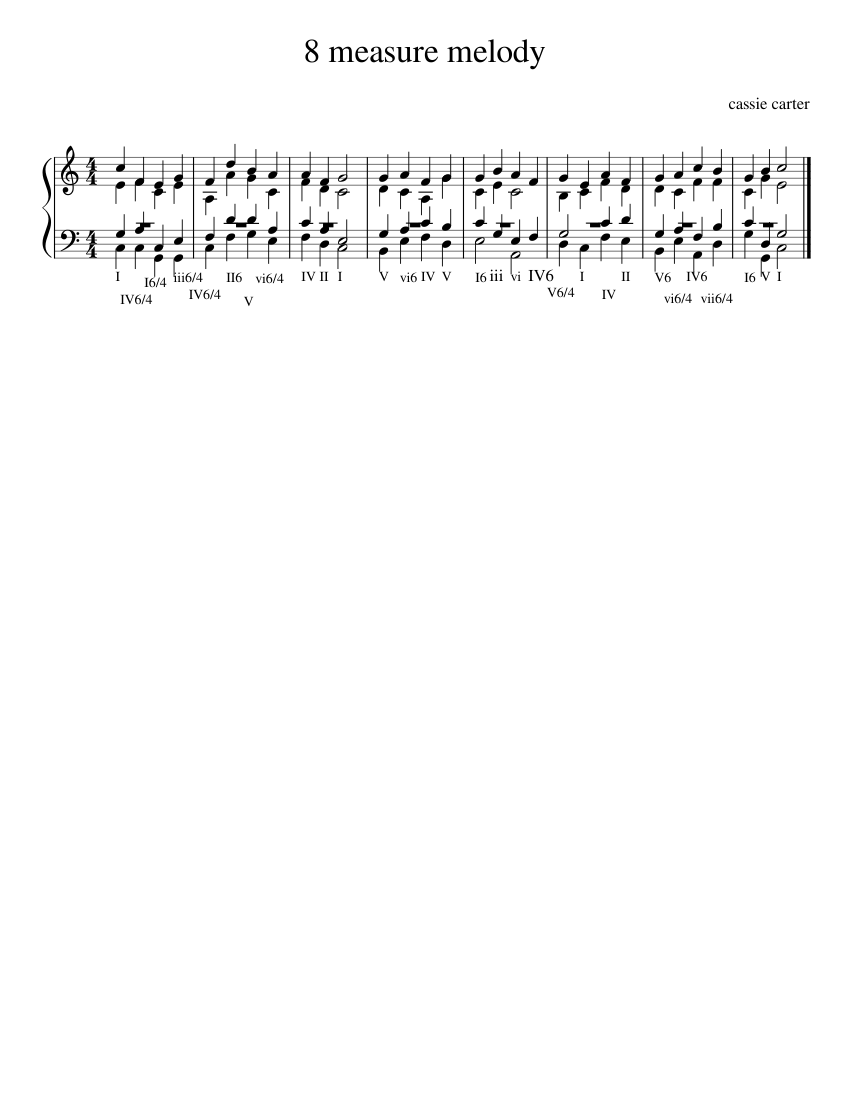 8 measure melody Sheet music for Piano (Marching Band) Easy | Musescore.com