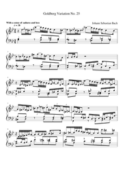 J S Bach Goldberg Aria Sheet music for Piano (Solo) | Musescore.com