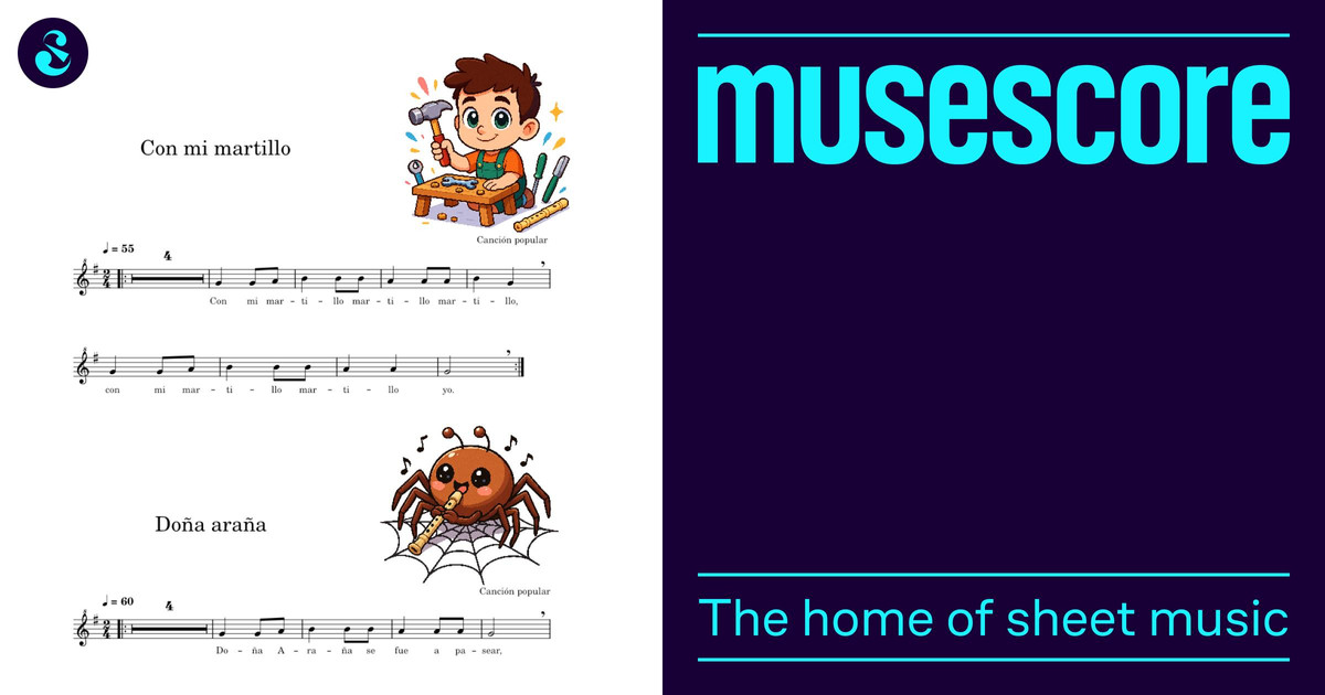 Con mi martillo | Doña araña - Método para Flauta Dulce - Pedro Peña ...