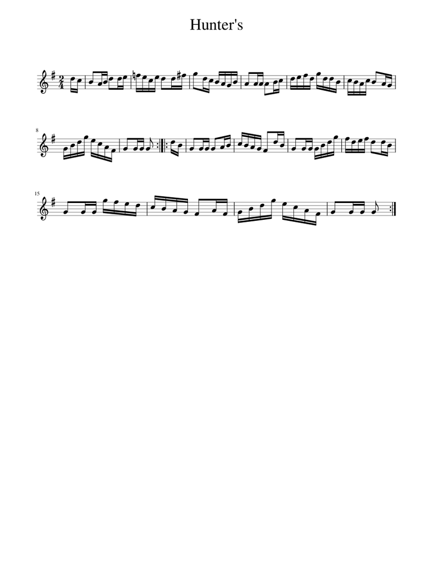 Hunter's Sheet music for Piano (Solo) | Musescore.com