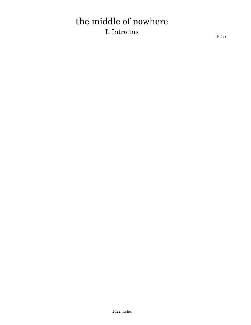 the middle of nowhere: I. introitus - piano tutorial