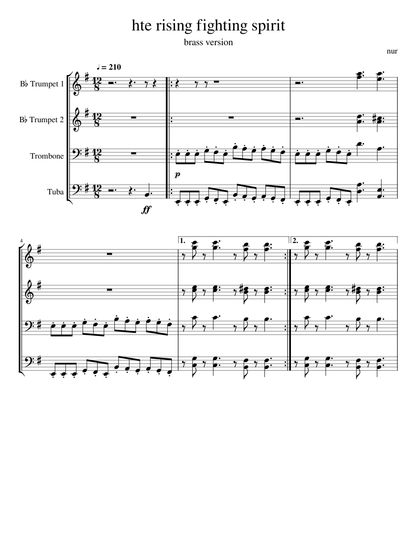 the raising fighting spirit - piano tutorial