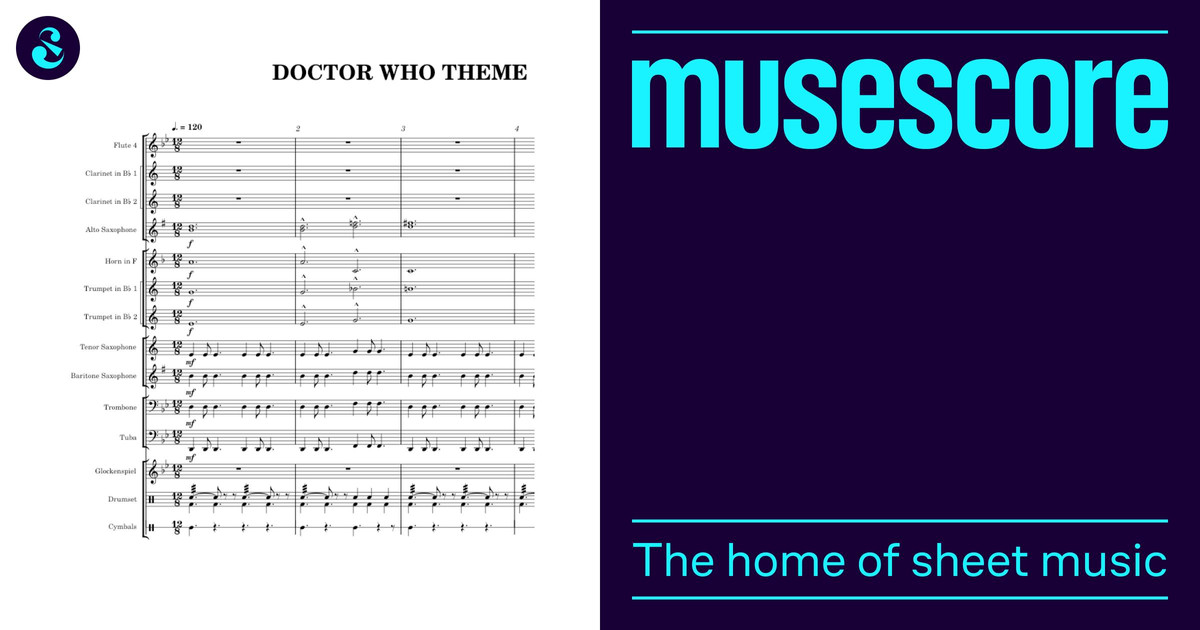Doctor Who Theme Concert Band Arrangement Sheet Music for Trombone ...