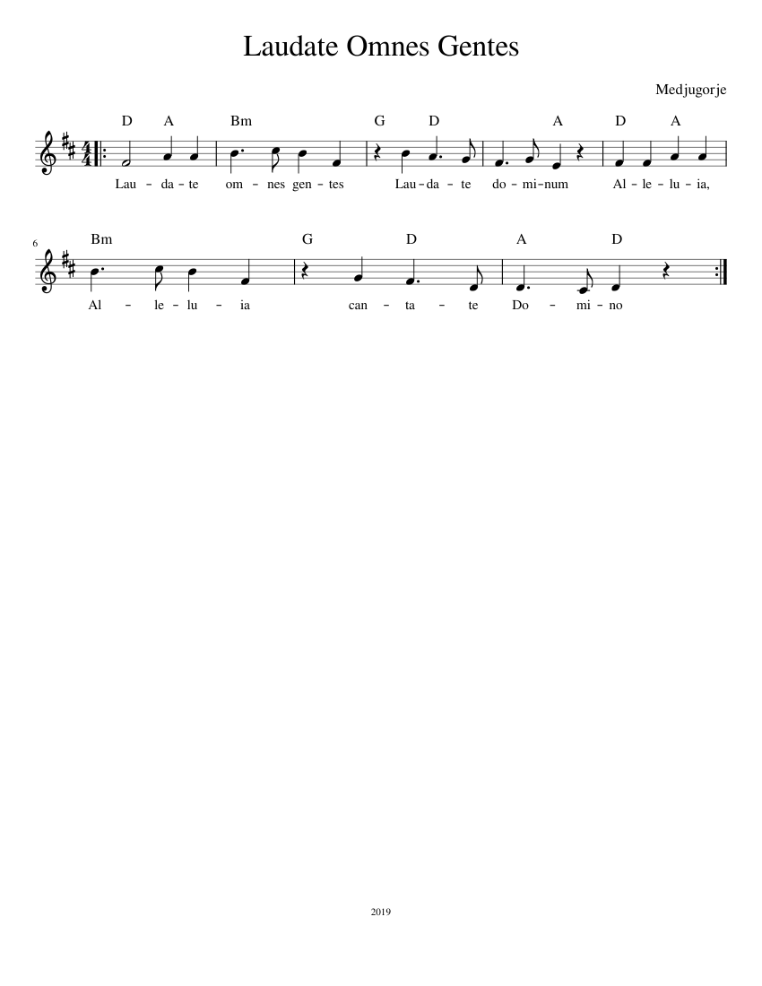 Laudate Omnes Gentes Text Und Noten