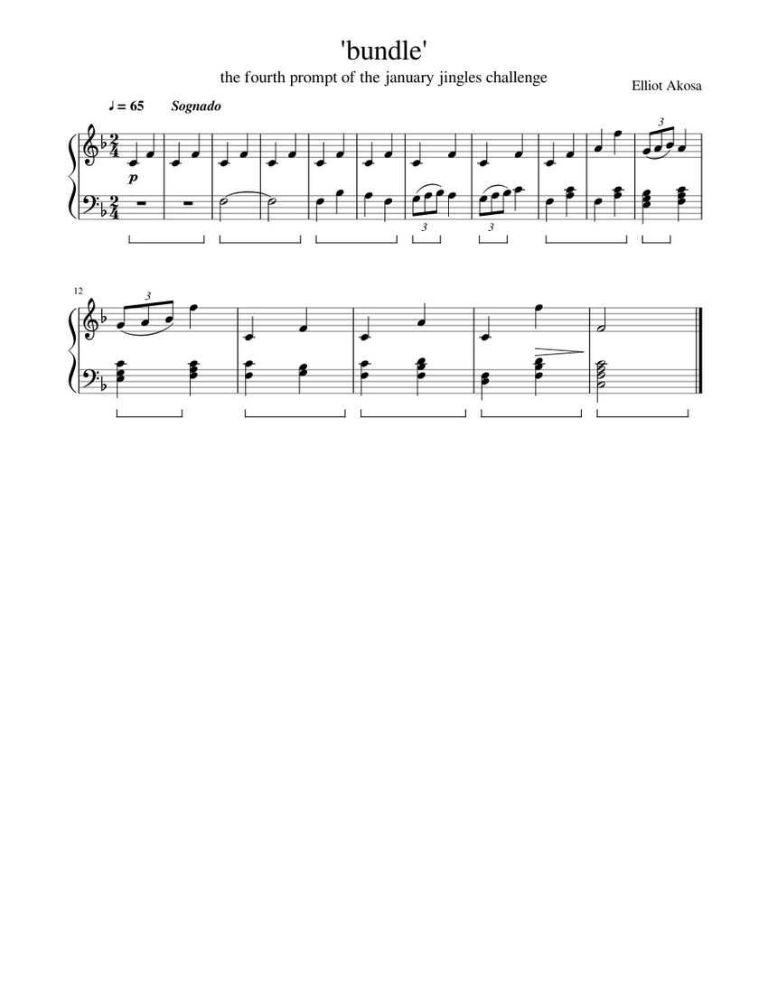 bundle Sheet music for Piano (Solo) Easy | Musescore.com