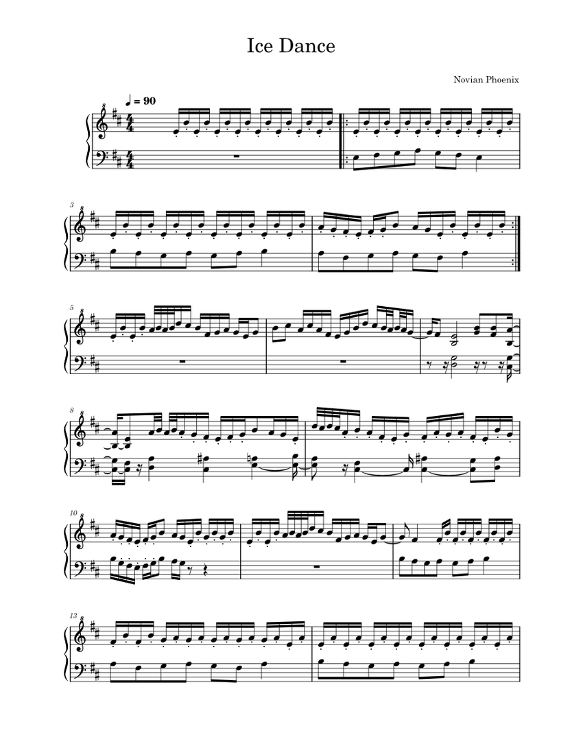 Ice Dance - NovianPhoenix Sheet music for Piano (Solo) | Musescore.com