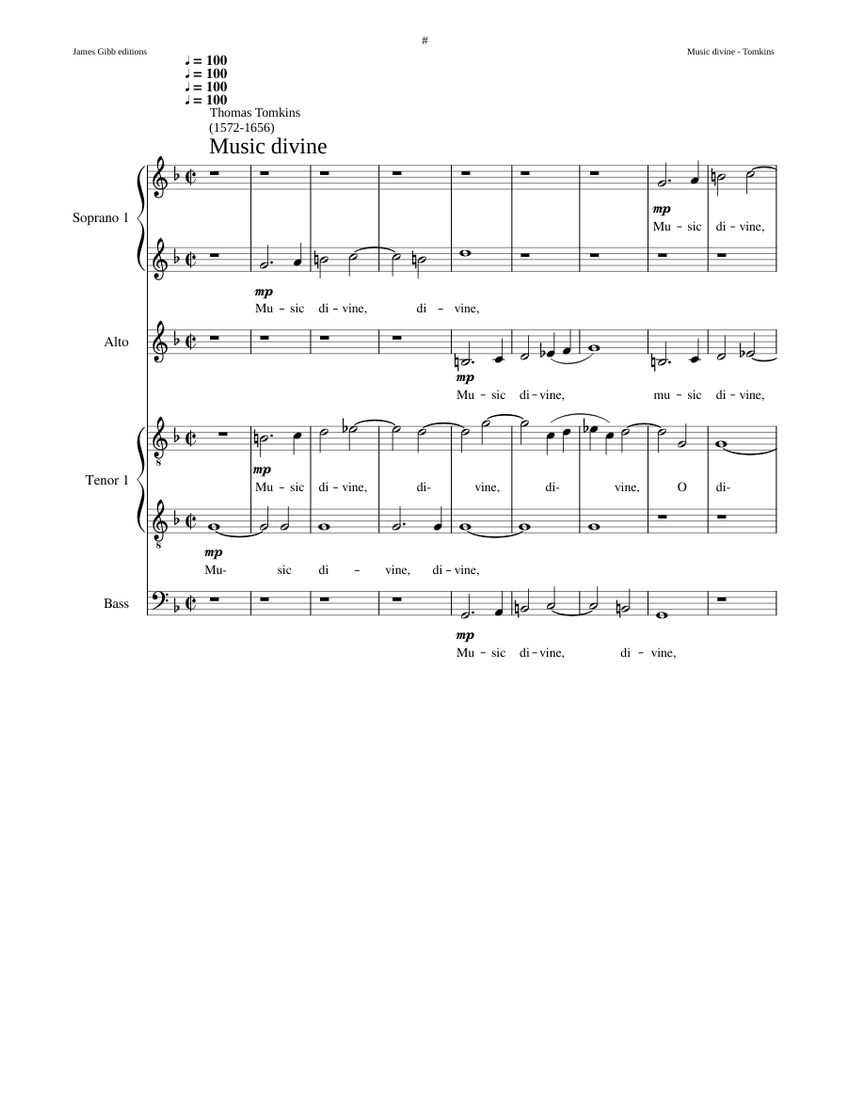 Music divine - Thomas Tomkins - piano tutorial