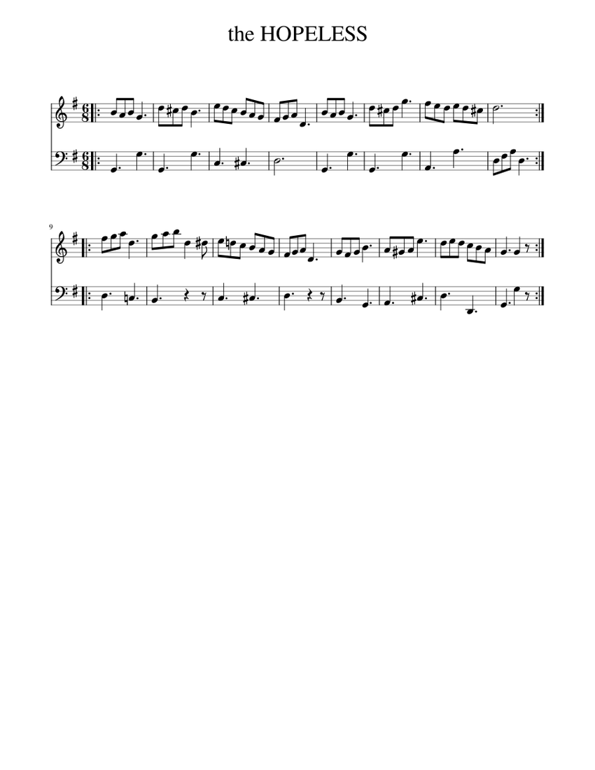 the HOPELESS Sheet music for Piano (Piano Duo) | Musescore.com