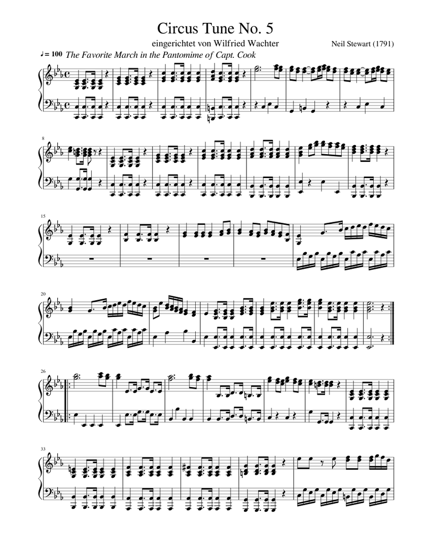 Circus Tune No. 5 Sheet music for Piano (Solo) | Musescore.com