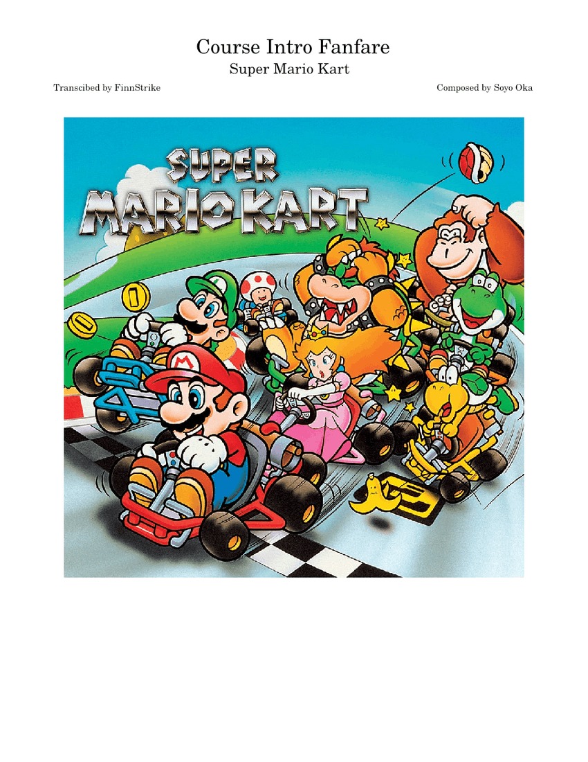 Race Start Fanfare - Super Mario Kart Sheet Music for Piano (Mixed Trio ...