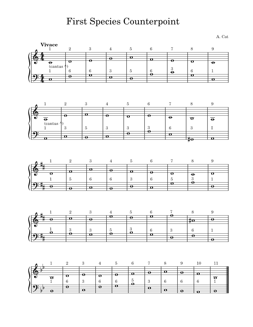 First Species Counterpoint Exercises Sheet music for Organ (Solo ...