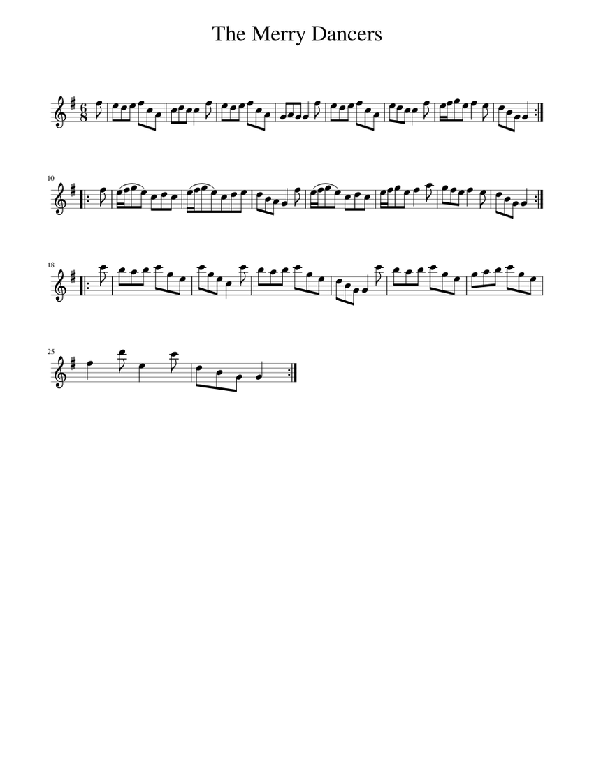The Merry Dancers Sheet music for Piano (Solo) Easy | Musescore.com