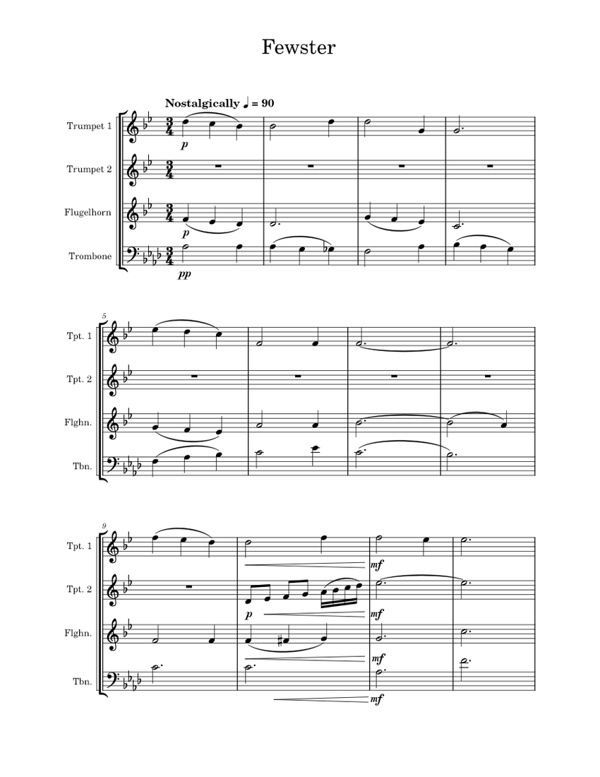 Fewster Sheet Music for Trombone, Flugelhorn, Trumpet other (Brass ...