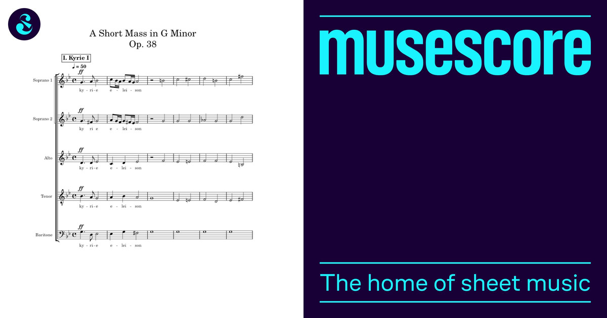 A Short Mass in G Minor, Op.38 Sheet music for Synthesizer (Mixed ...