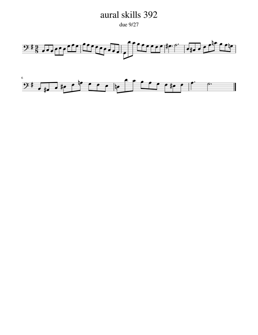 aural skills 392 Sheet music for Piano (Solo) Easy | Musescore.com
