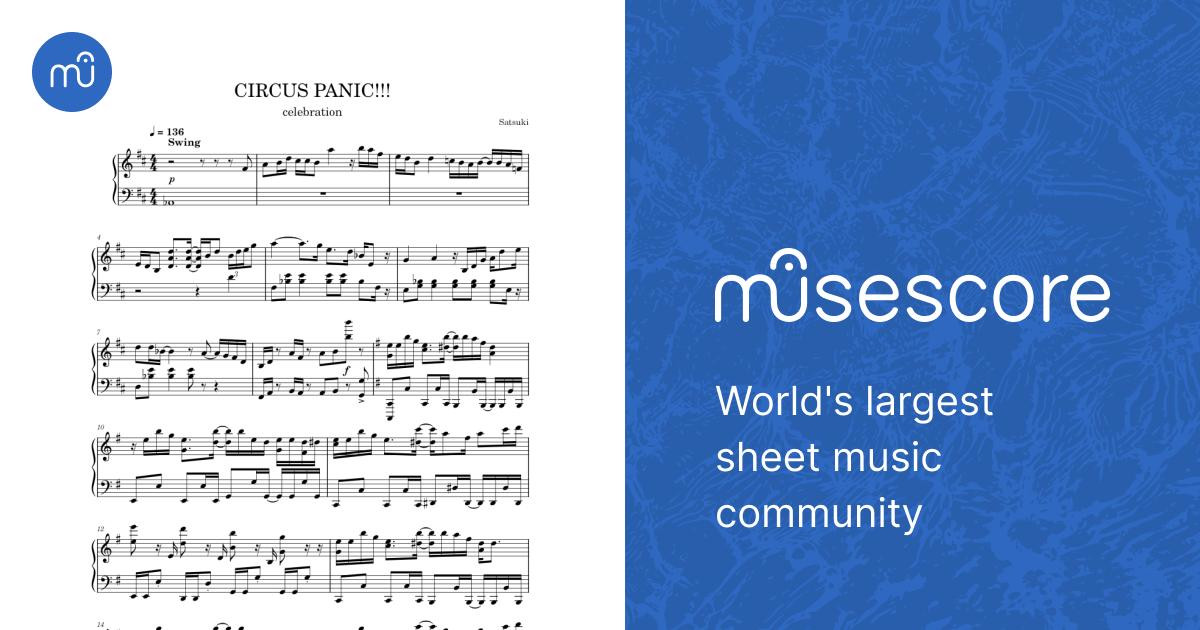 CIRCUS PANIC!!! – Satsuki /32ki/サツキ Sheet Music for Piano (Solo ...