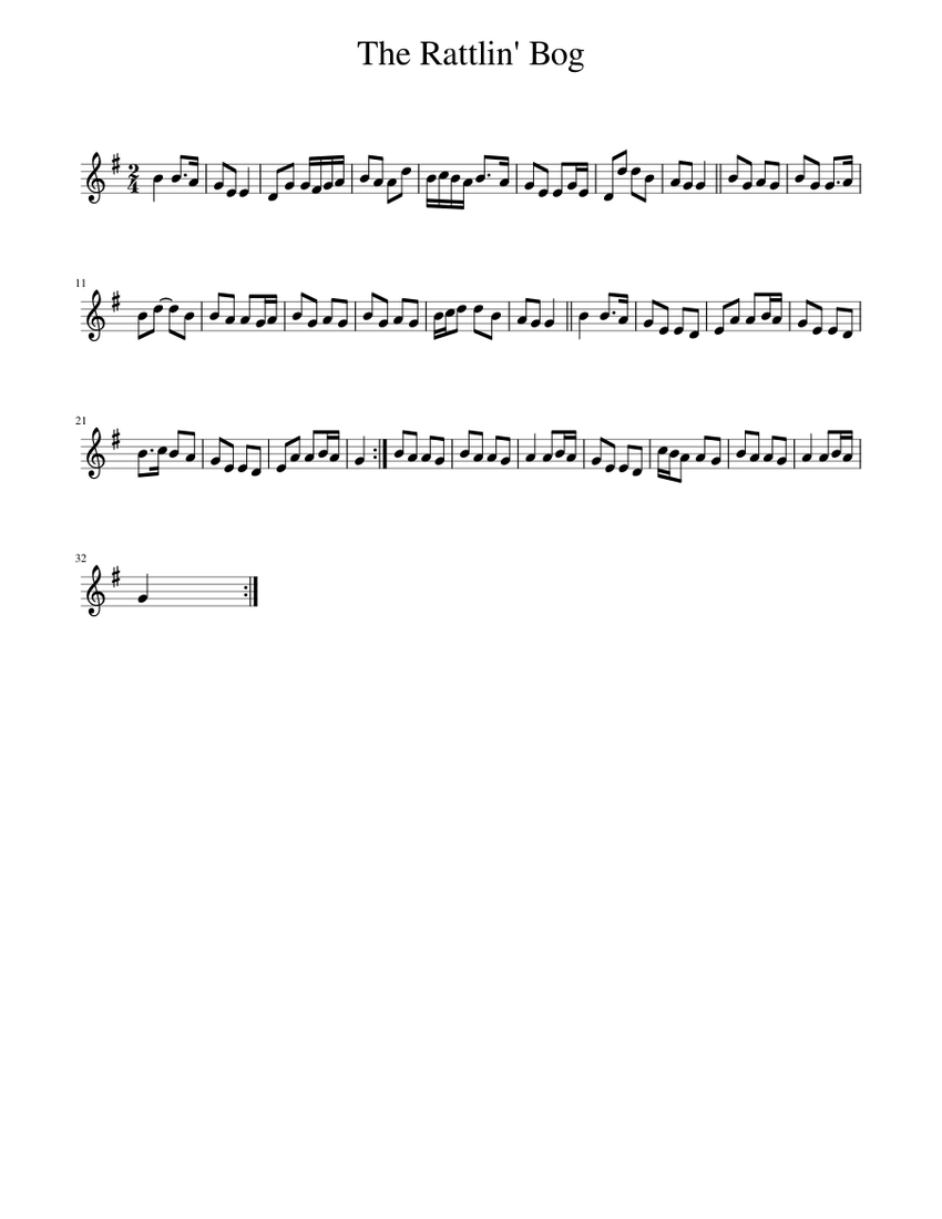 The Rattlin' Bog Sheet music for Piano (Solo) Easy | Musescore.com