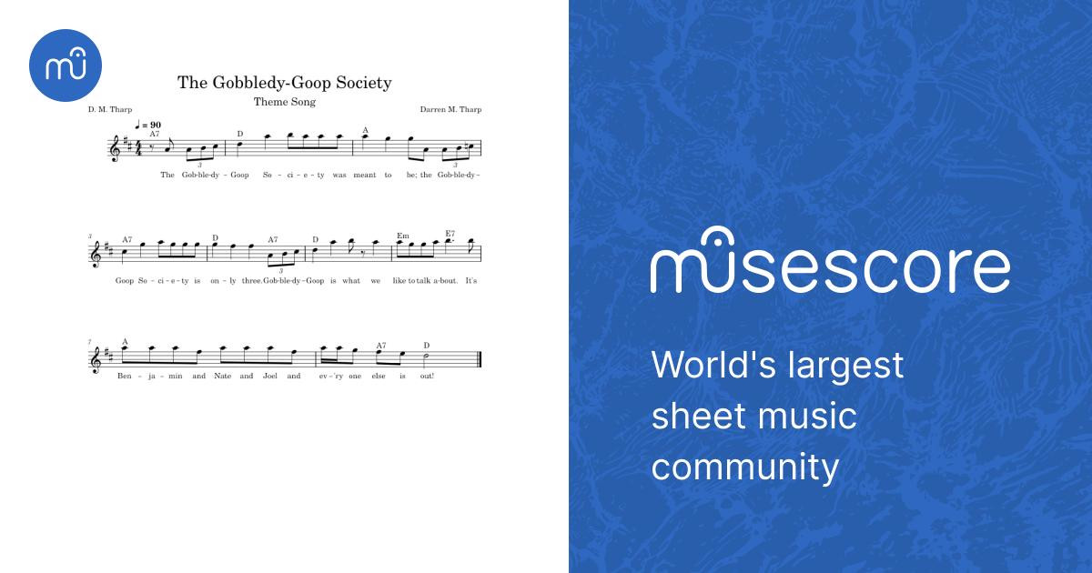 The Gobbledy-Goop Society Sheet music for Piano (Solo) Easy | Musescore.com
