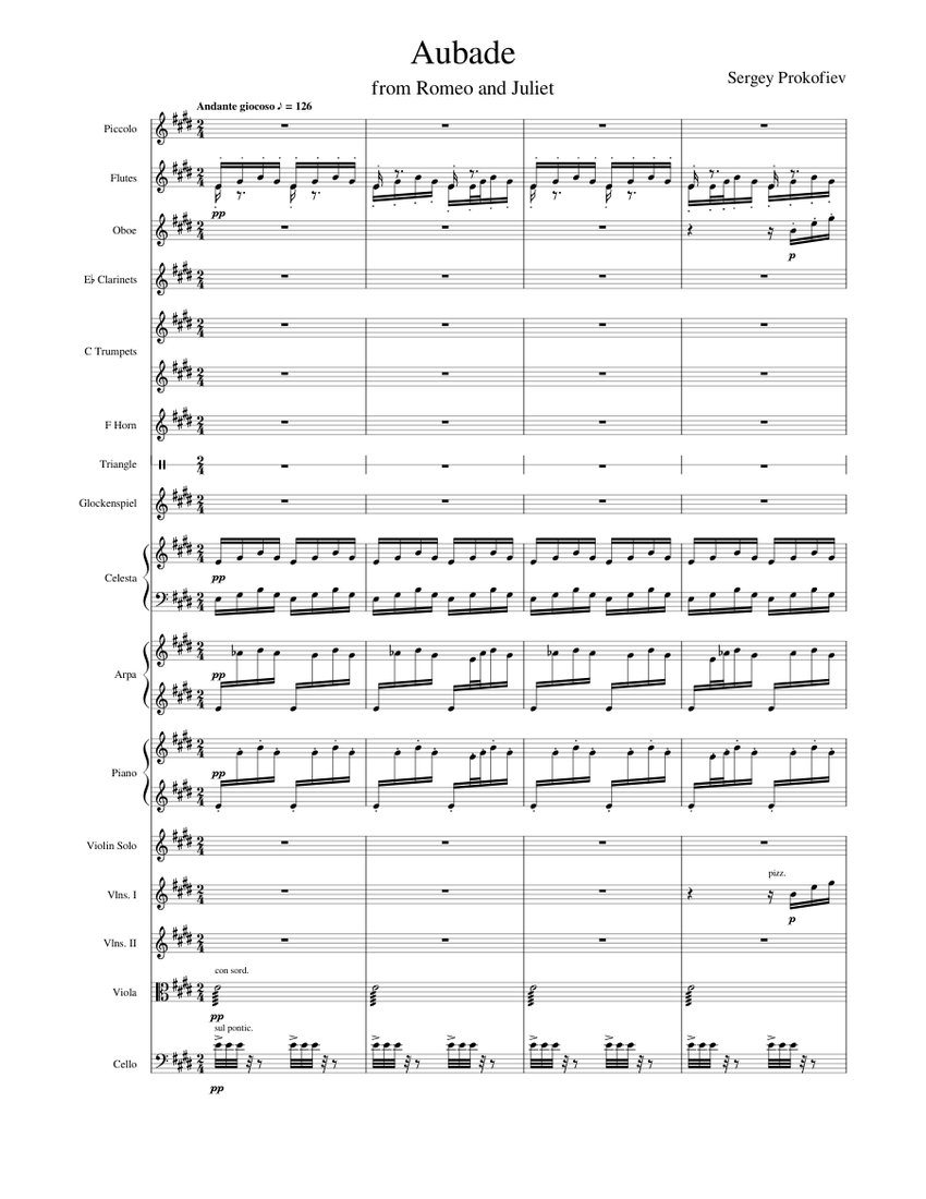 Aubade (Morning Serenade), from Romeo and Juliet - Sergei Prokofiev ...