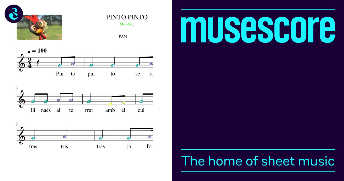 PINTO PINTO M-F-S-L – palomabs Sheet Music for Piano (Solo) Easy ...