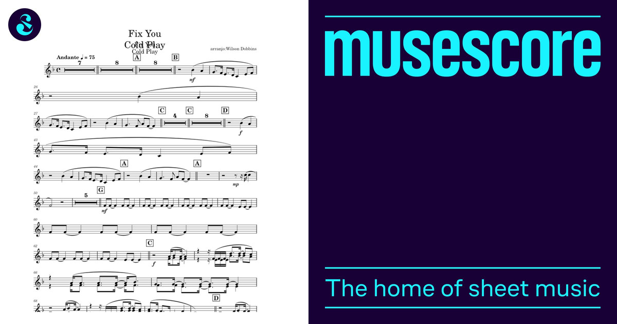 Fix You – Coldplay Sheet Music for Trumpet other (Solo) | MuseScore.com