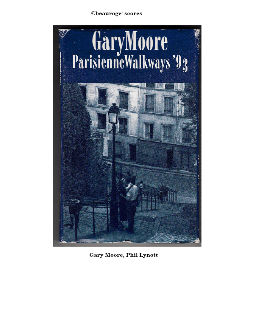 Parisienne Walkways Sheet Music for Vocals, Violin, Guitar, Bass guitar ...